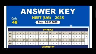 Neet 2025 Code 48 Answer Key Neet2025 Supremecourtfinaldecisiononneet ...