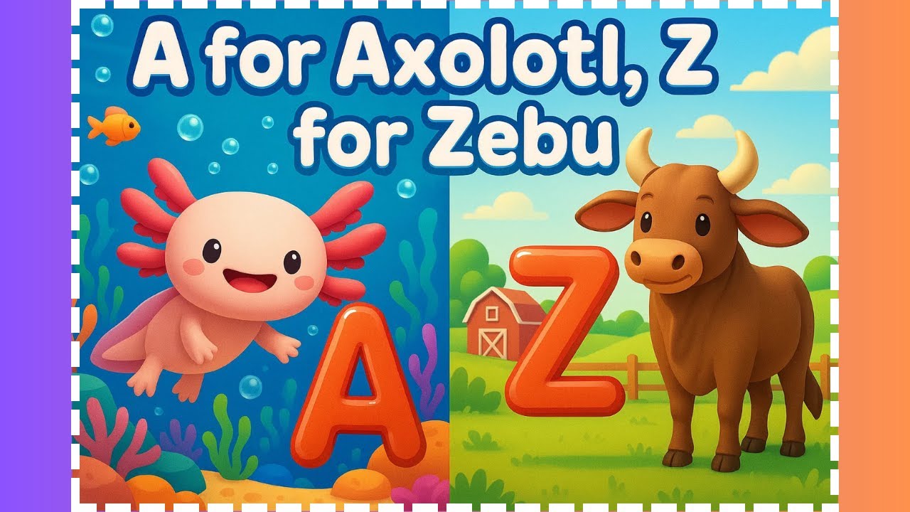 ABC Space Mission 🚀🔤 | A for Axolotl to Z for Zebu | Learn the Alphabet ...