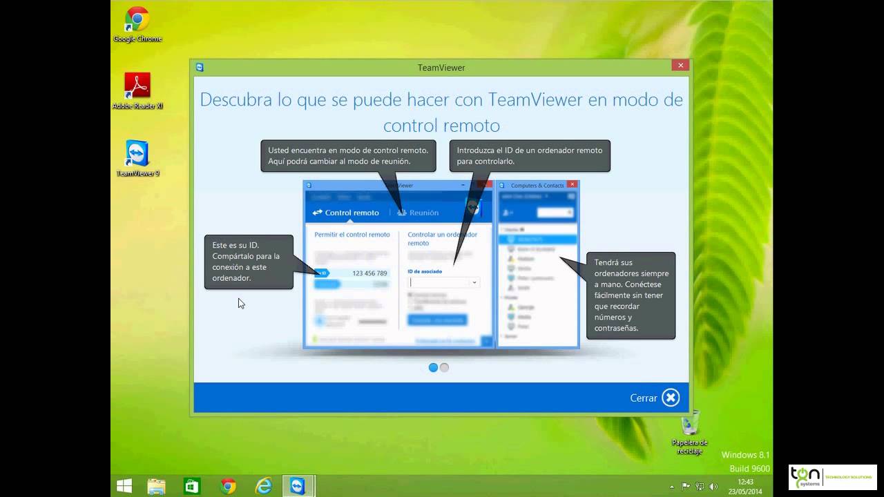Video tutorial instalar TEAMVIEWER programa control remoto Windows 8.1 - YouTube