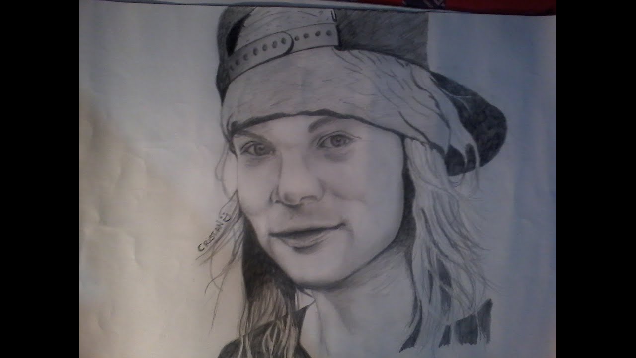 Como dibujar a Axl Rose (Guns n' Roses) - How to Draw Axl Rose - YouTube