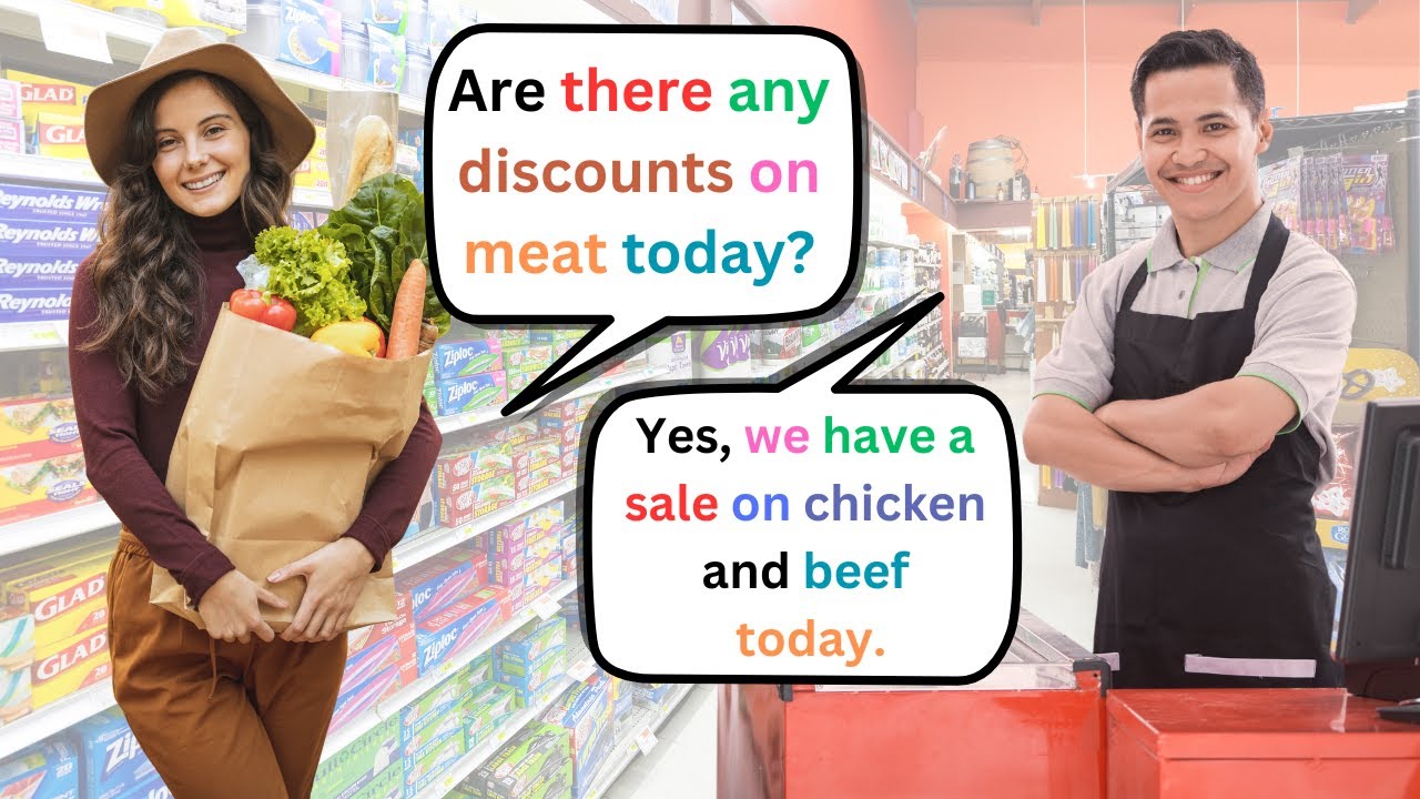 Shopping at the Grocery Store | English Conversation | Shop In English ...