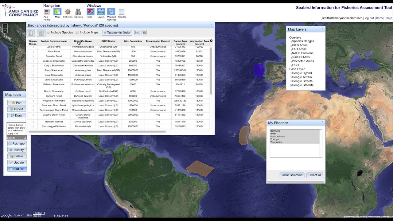 Putting Seabirds on the Map: Seabird Maps & Information for Fisheries ...
