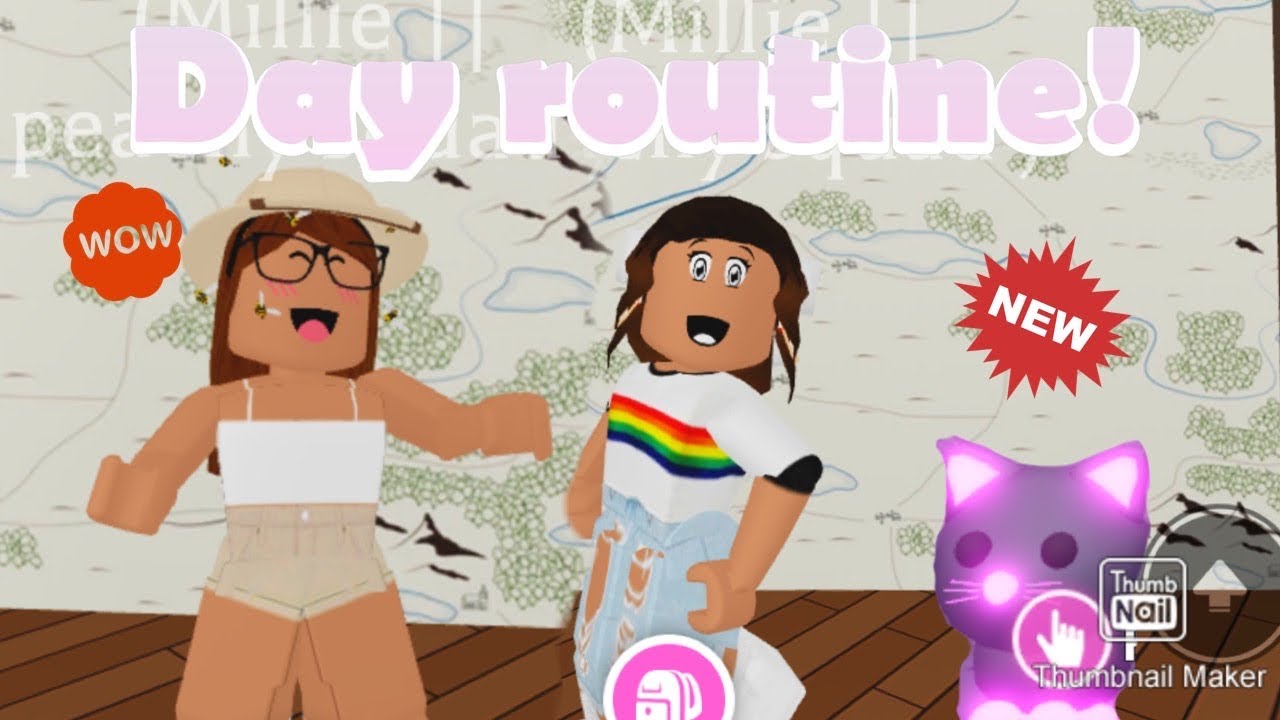DAY ROUTINE | adopt me - YouTube