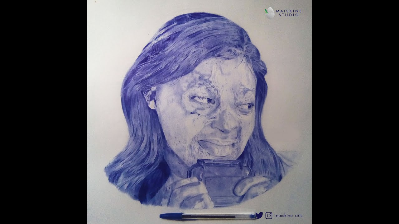 KECHI OKWUCHI PEN DRAWING - YouTube