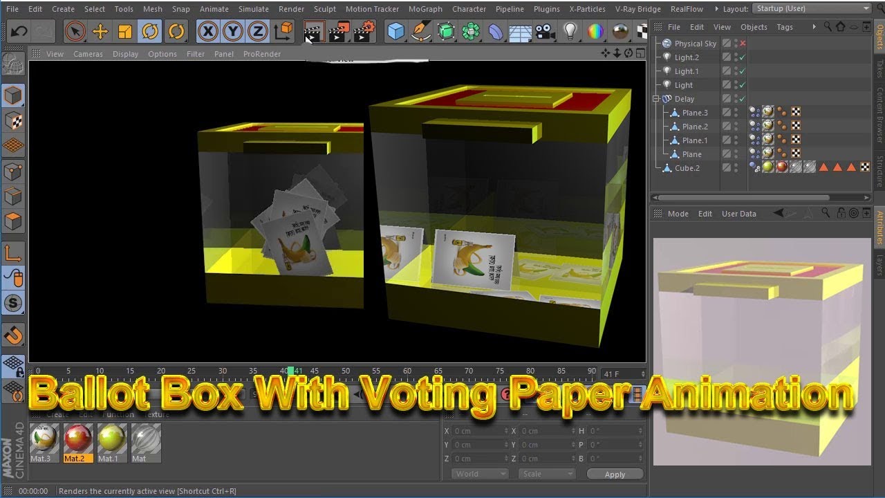 Ballot Box With Voting Paper Animation. Cinema 4D Bangla Tutorials ...