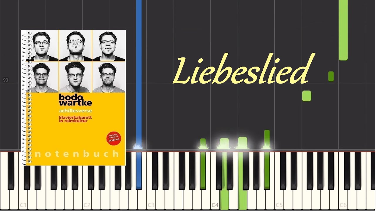 Bodo Wartke - Liebeslied piano tutorial (Synthesia) 100 % - YouTube