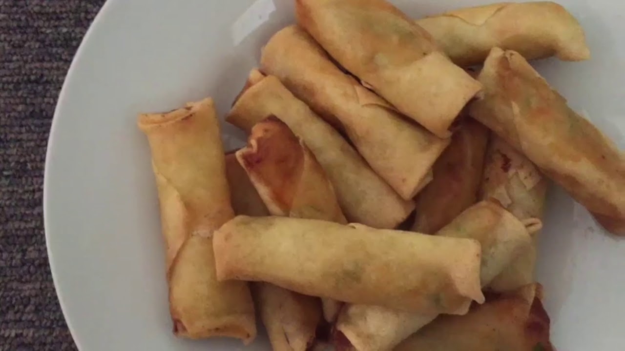 How to fry vegetable spring rolls|spring rolls, chicken nuggets - YouTube