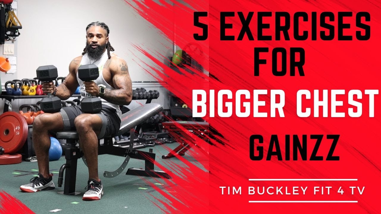 5 EXERCISES FOR BIGGER CHEST GAINZ W/ TIM BUCKLEY FIT (FITNESS) - YouTube