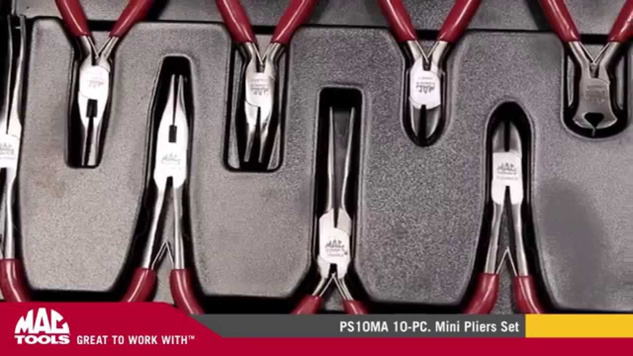 Mac Tools 10pc mini pliers set PS10MA - YouTube