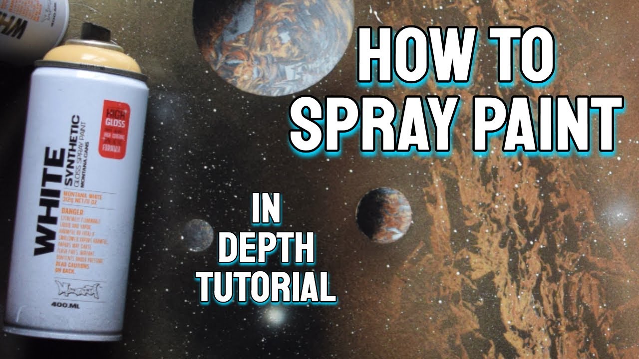 How to Spray Paint Art Tutorial using Montana White Spray Paint - YouTube
