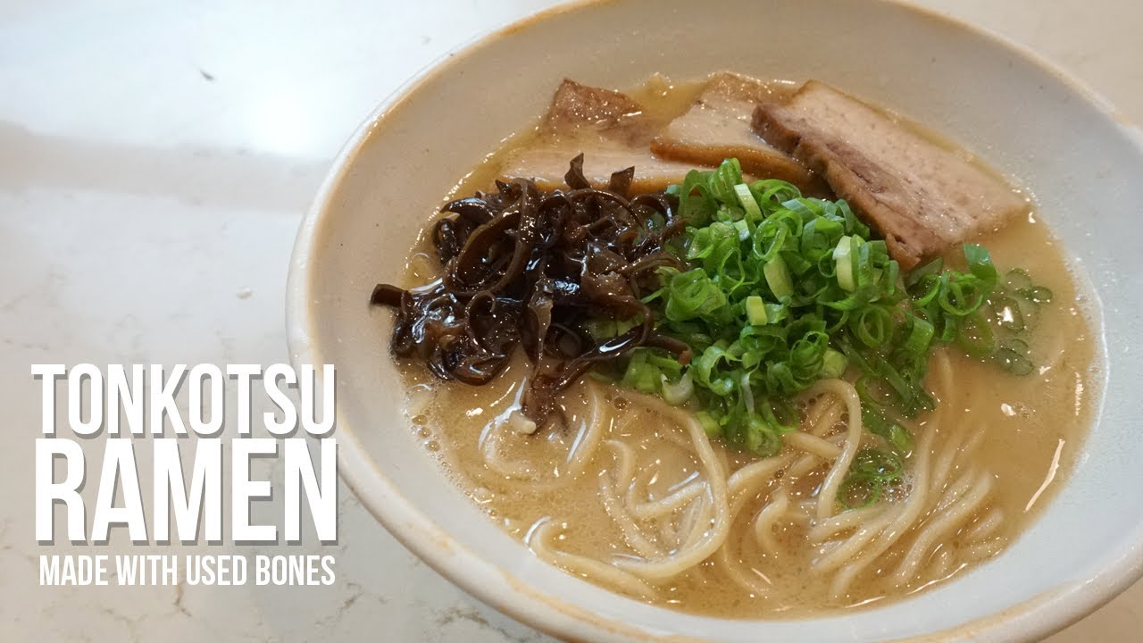 Making Tonkotsu Ramen Using Leftover Pork Bones - YouTube