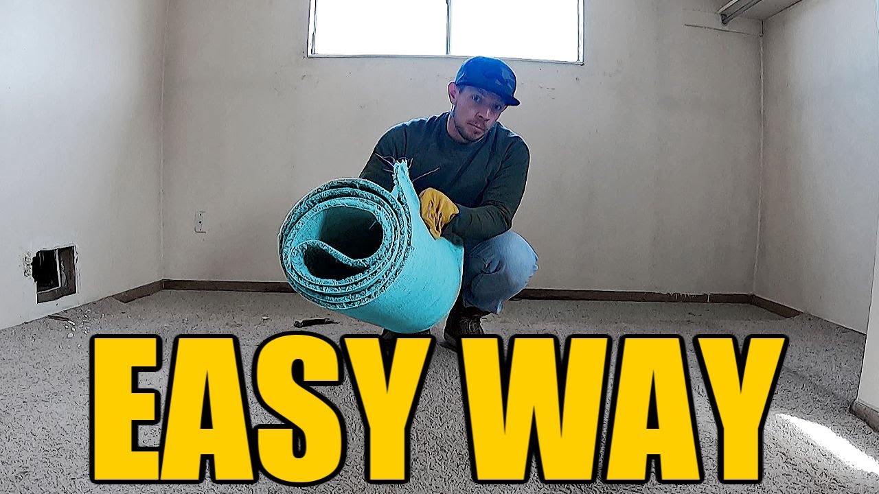 Removing Carpet The EASY WAY - YouTube
