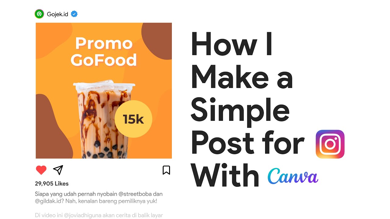 Make a simple Post IG with Canva - YouTube