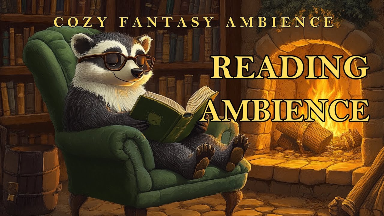 Escape to the Cozy Critter's Fantasy Library: Enchanting Fireside ...