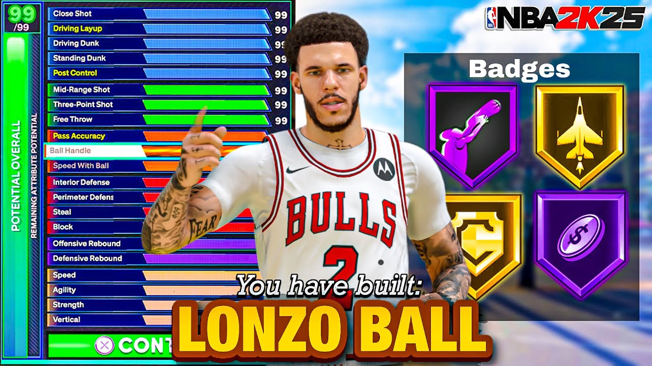 This LONZO BALL Build is a MENACE on NBA 2K25 - YouTube