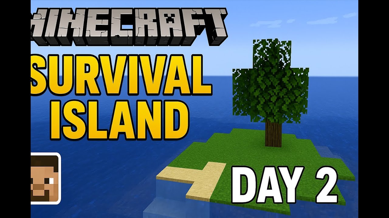 Minecraft Survival Island – Day 2 | Expanding the Island & Gathering ...