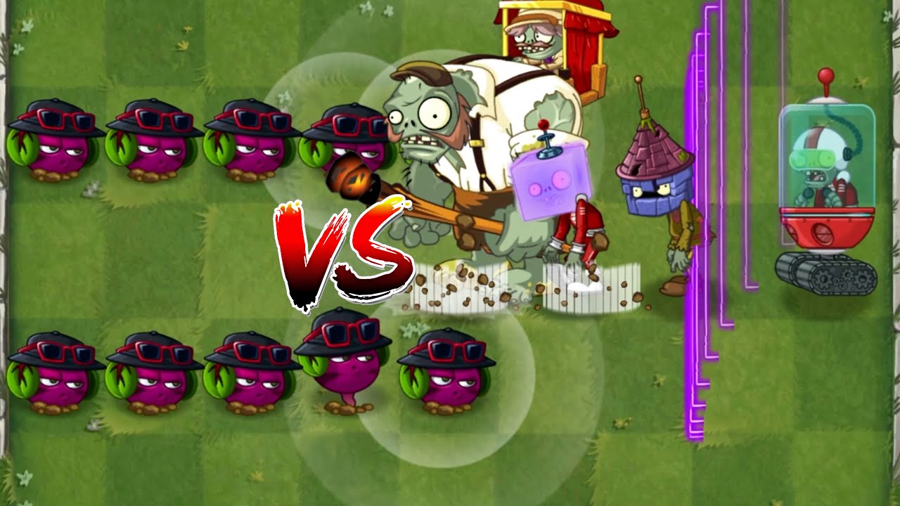 PvZ 2 - 10 Same Plants Vs 4 Random Zombie Vase Breaker - P22 - Who will ...