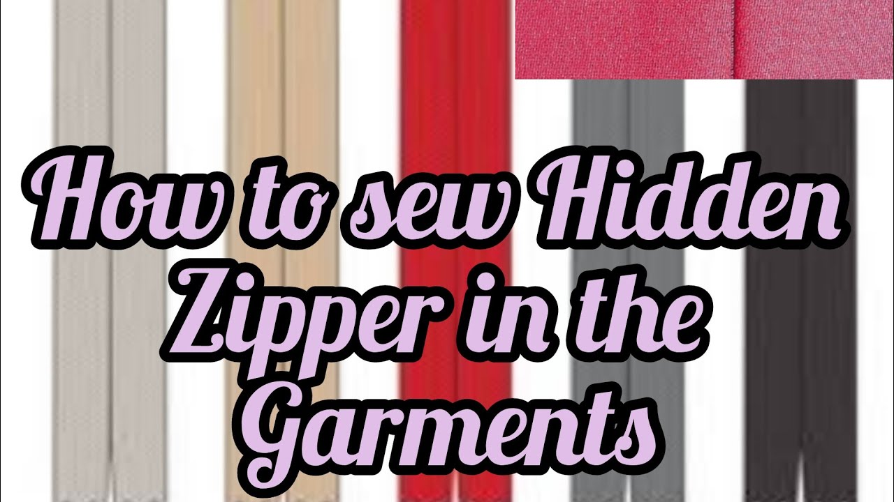 How to sew Hidden zipper in the garments. - YouTube