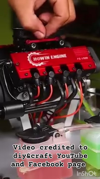 smallest v8 engine #shortsvideo #tinyengine #diy #diyprojects - YouTube