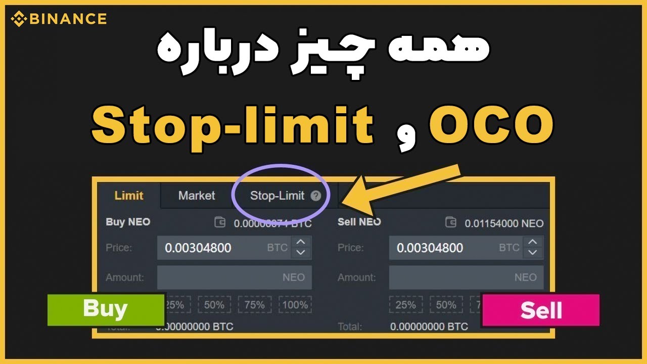 خرید و فروش در بایننس | STOP LIMIT - OCO - YouTube