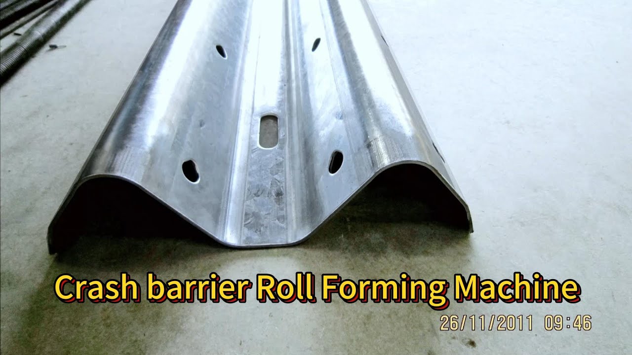 Crash barrier Roll Forming Machine - YouTube