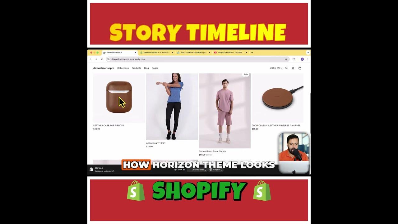 How To Add Story Timeline [Shopify - Free - Without APP] - YouTube