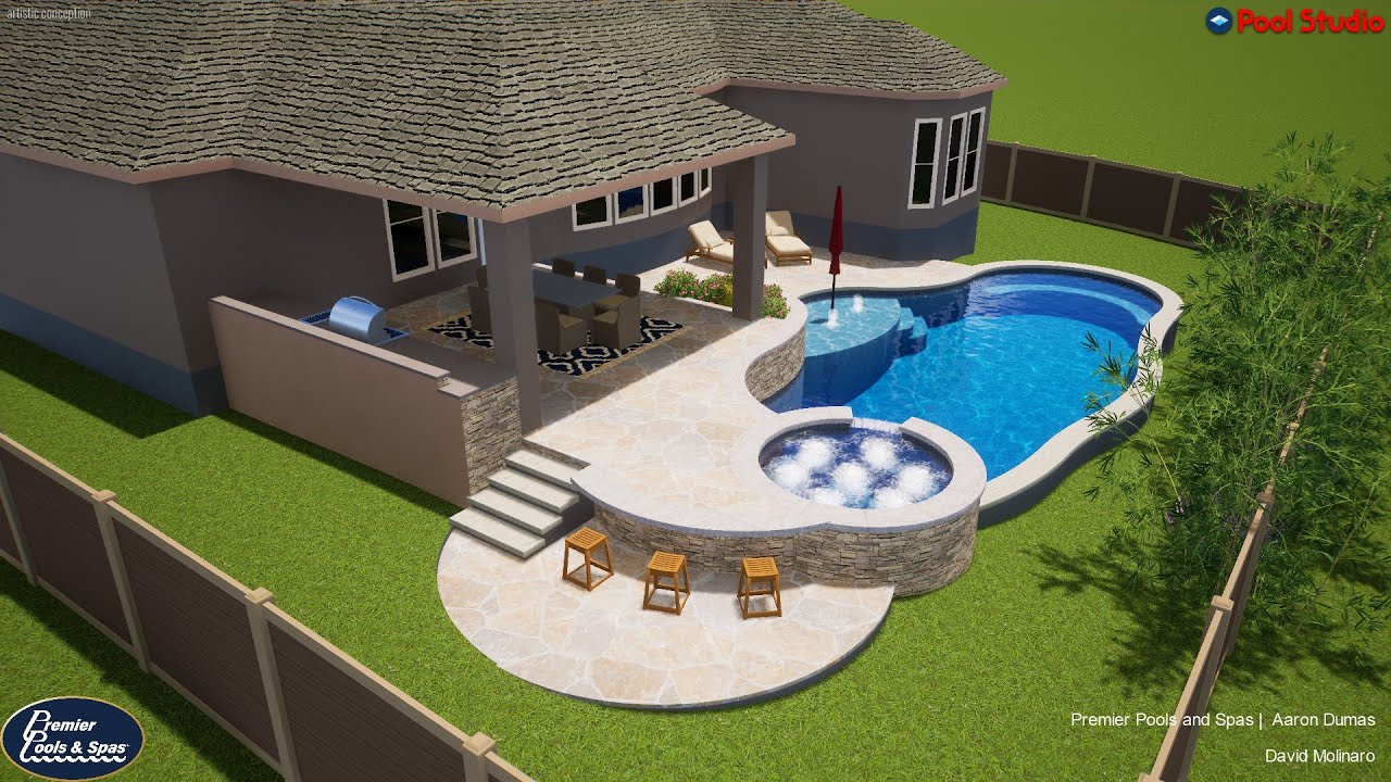 Molinaro Family Pool Design - YouTube