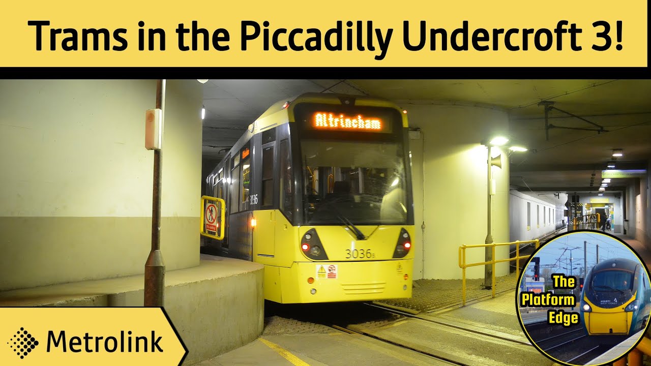 Trams in the Piccadilly Undercroft 3 - Manchester Metrolink! - YouTube