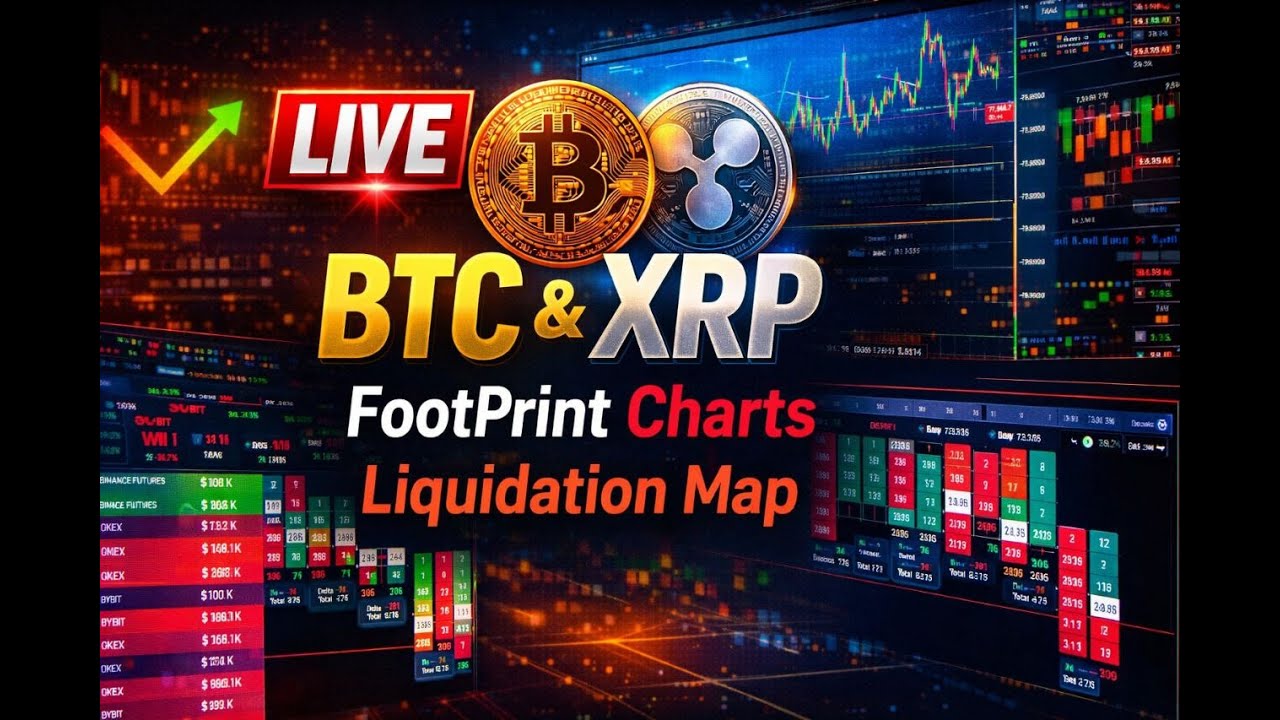 Bitcoin Live | XRP Live FootPrint Charts 2Min TF Live Crypto Trading ...