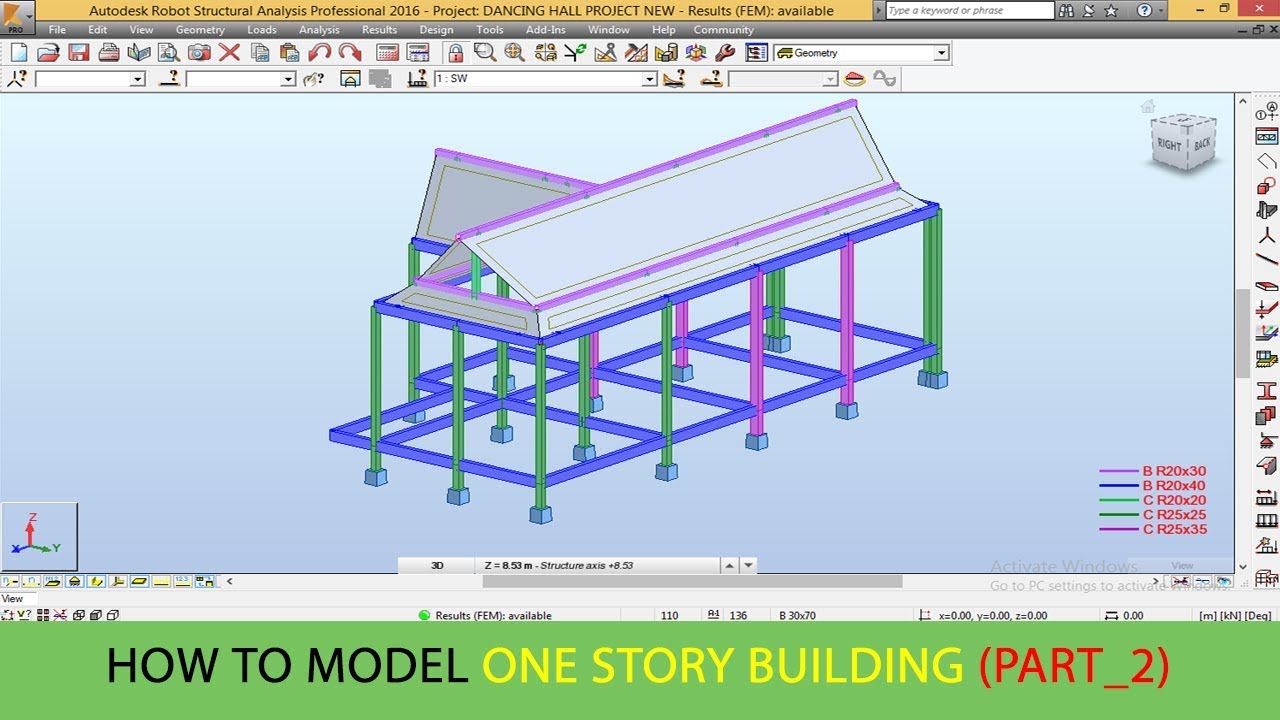 How To Model One Story Building Part 2 - YouTube