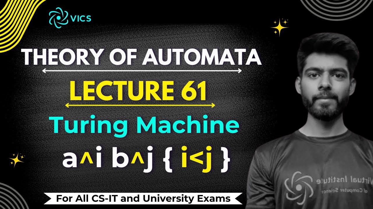 61- Turing Machine for a^i & b^j where i less than j | Theory of ...