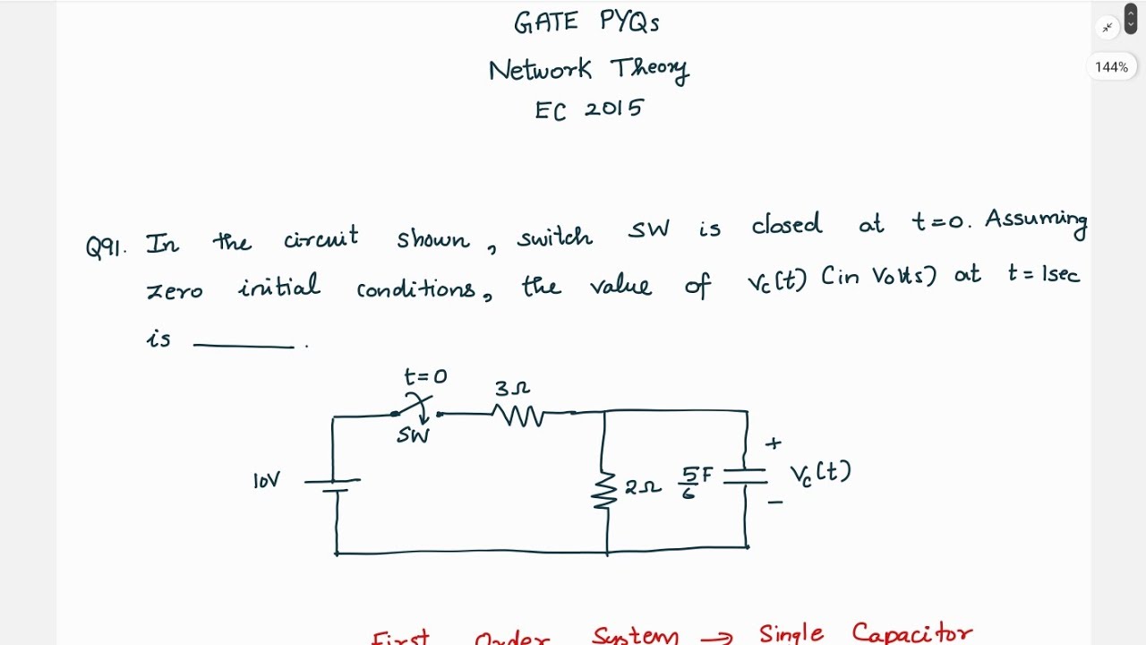 Network Theory GATE PYQ | Question 91 | Ram Balaji S - YouTube
