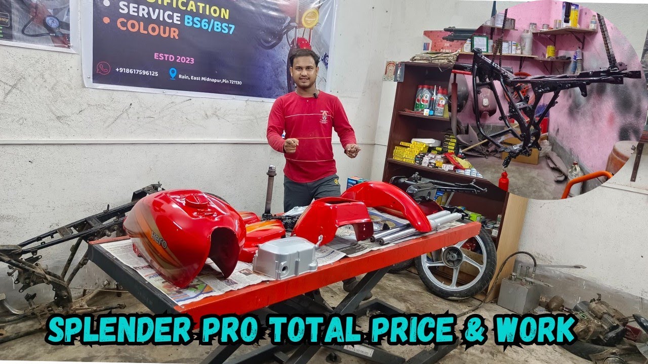 splender pro full work budget and colour done dont miss🚧🚨 - YouTube