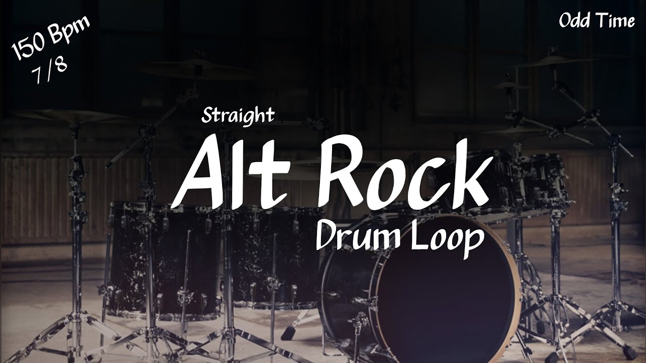 7/8 Alt Rock Drum Loop 150Bpm - YouTube