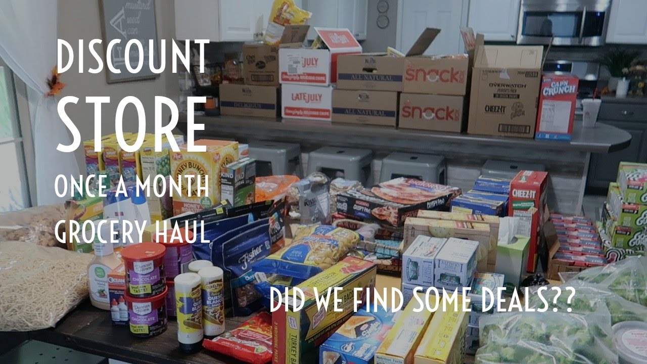 Once a month Discount STore Grocery Shopping Day and Haul - YouTube
