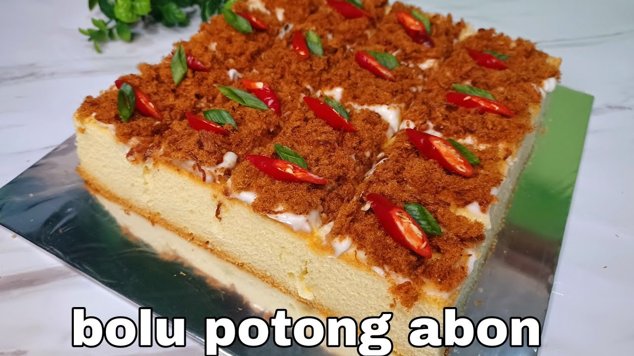 super lembut bolu potong abon | 4 telur oven tangkring - YouTube