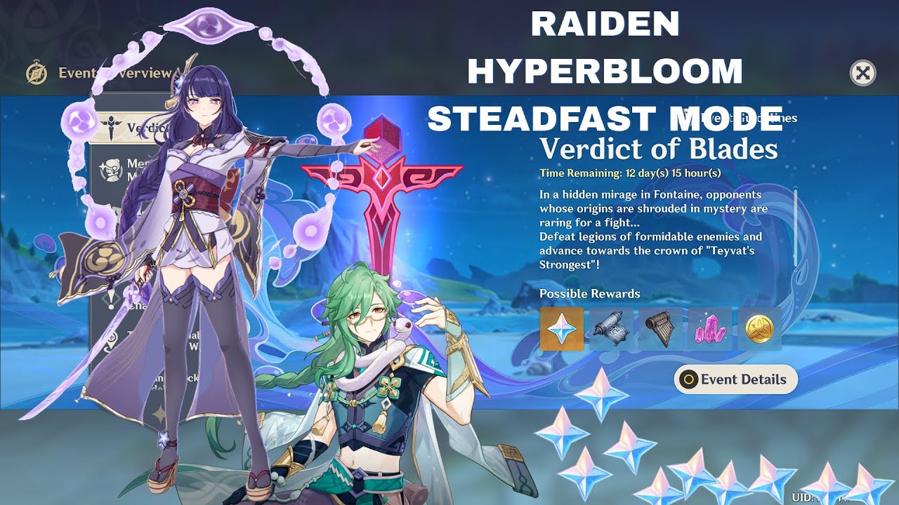 [GAMEPLAY] Genshin Impact Verdict of Blades Day 2 Steadfast Mode Raiden ...