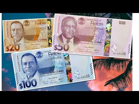 Belize new 2, 5, 10, 20, 50 and 100 dollar banknotes 2025 - YouTube