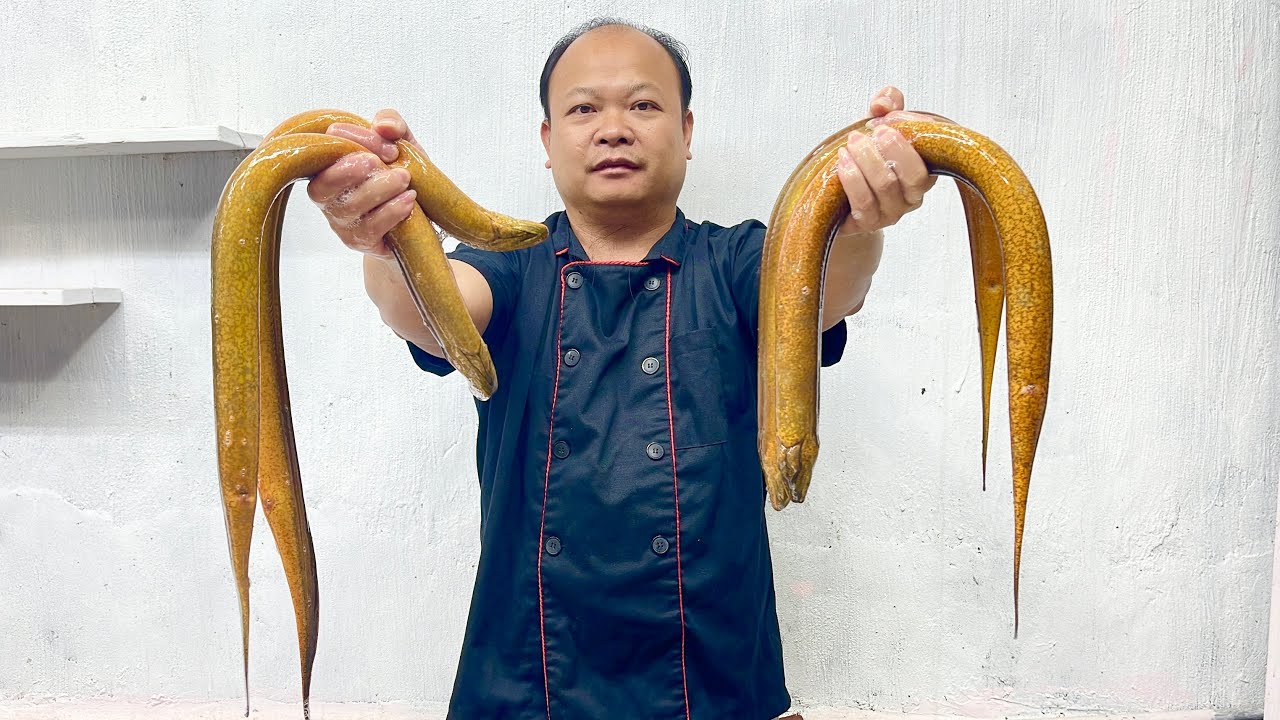 I COOKED 2 GIANT FRESHWATER EELS INTO VIETNAMESE EEL RICE DISH // Vn ...