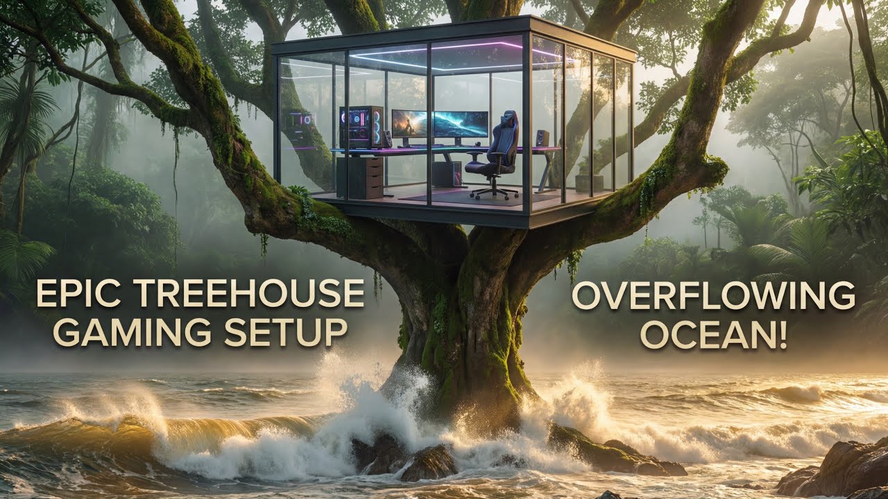 Building a Gaming Room on a Tree Above the Ocean | Unreal Jungle Build ...