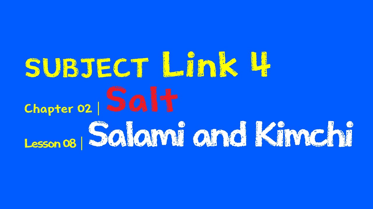 SUBJECT Link 4 Lesson 8 - YouTube