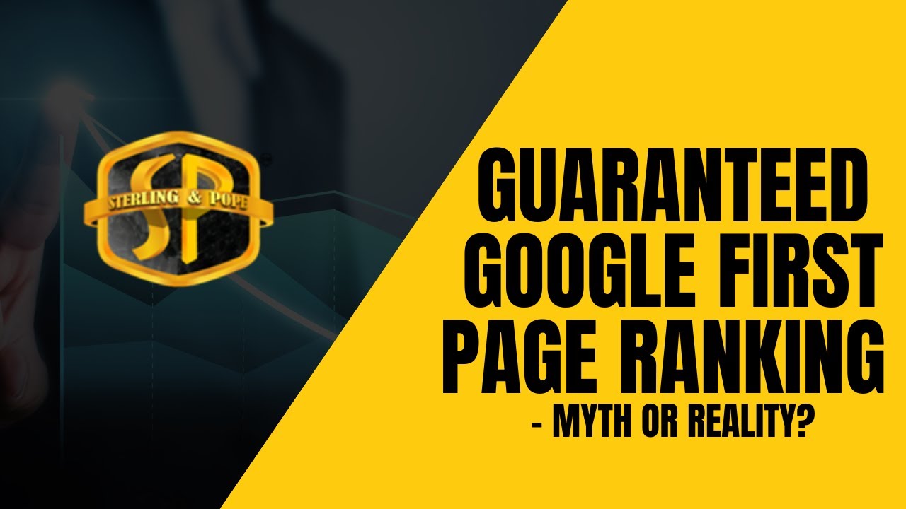 Guaranteed Google First Page Ranking - Myth or Reality? | (972) 360 ...