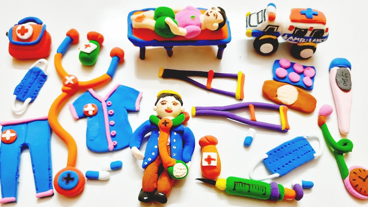 DIY How to make miniature Doctor set with polymer clay | Polymer clay ...