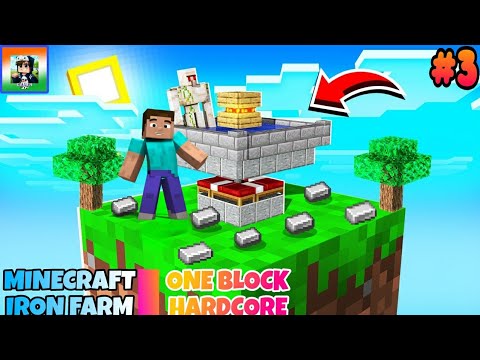 "{GAME ON!! HOW TO BUILD AN EPIC IRON FARM ON ONE BLOCK HARDCORE IN ...
