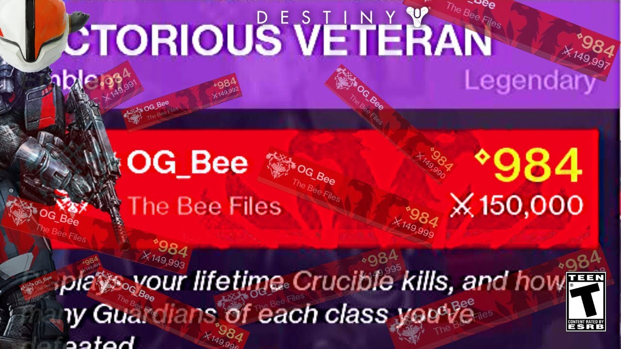 What 150K Crucible Kills Looks Like - DESTINY 2 (#TBF INTRODUCES OG_Bee ...