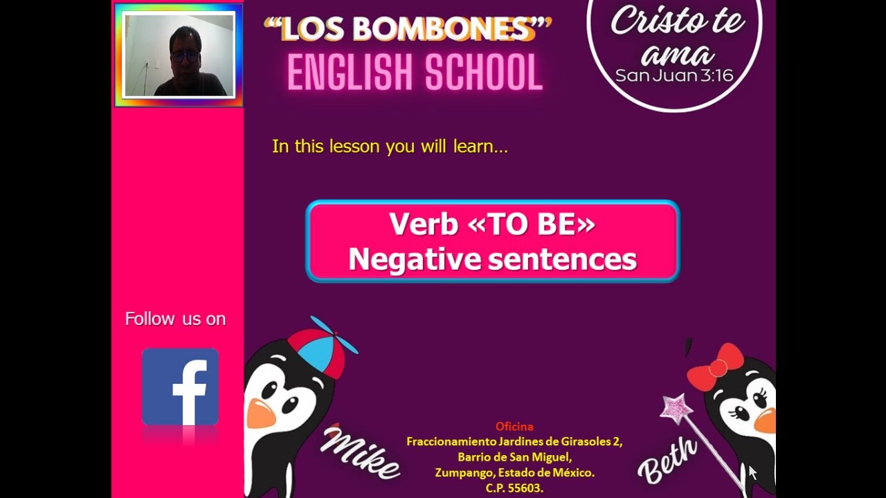 CLASS 4. Verb To Be, negative sentences. / Verbo To Be, oraciones ...