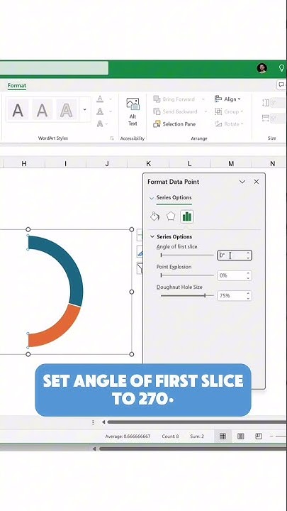 Create progress circle chart in excel #excel #exceltips - YouTube