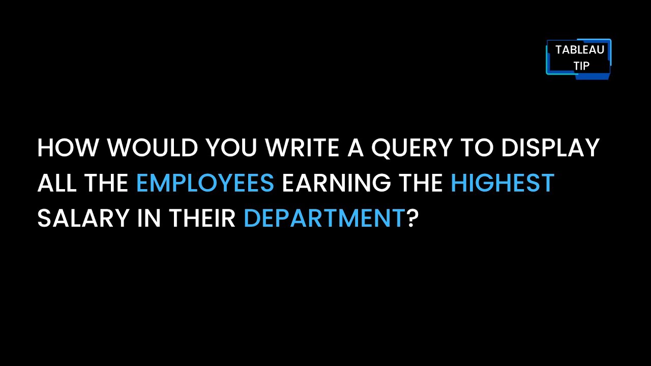 SQL Queries For Data Analysis Department Wise Highest Salary In SQL YouTube sql-queries-for-data-analysis-department-wise-highest-salary-in-sql-youtube