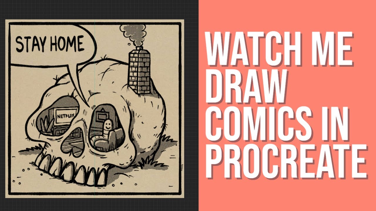 Drawing a daily Comic Strip in Procreate on an Ipad Pro - YouTube