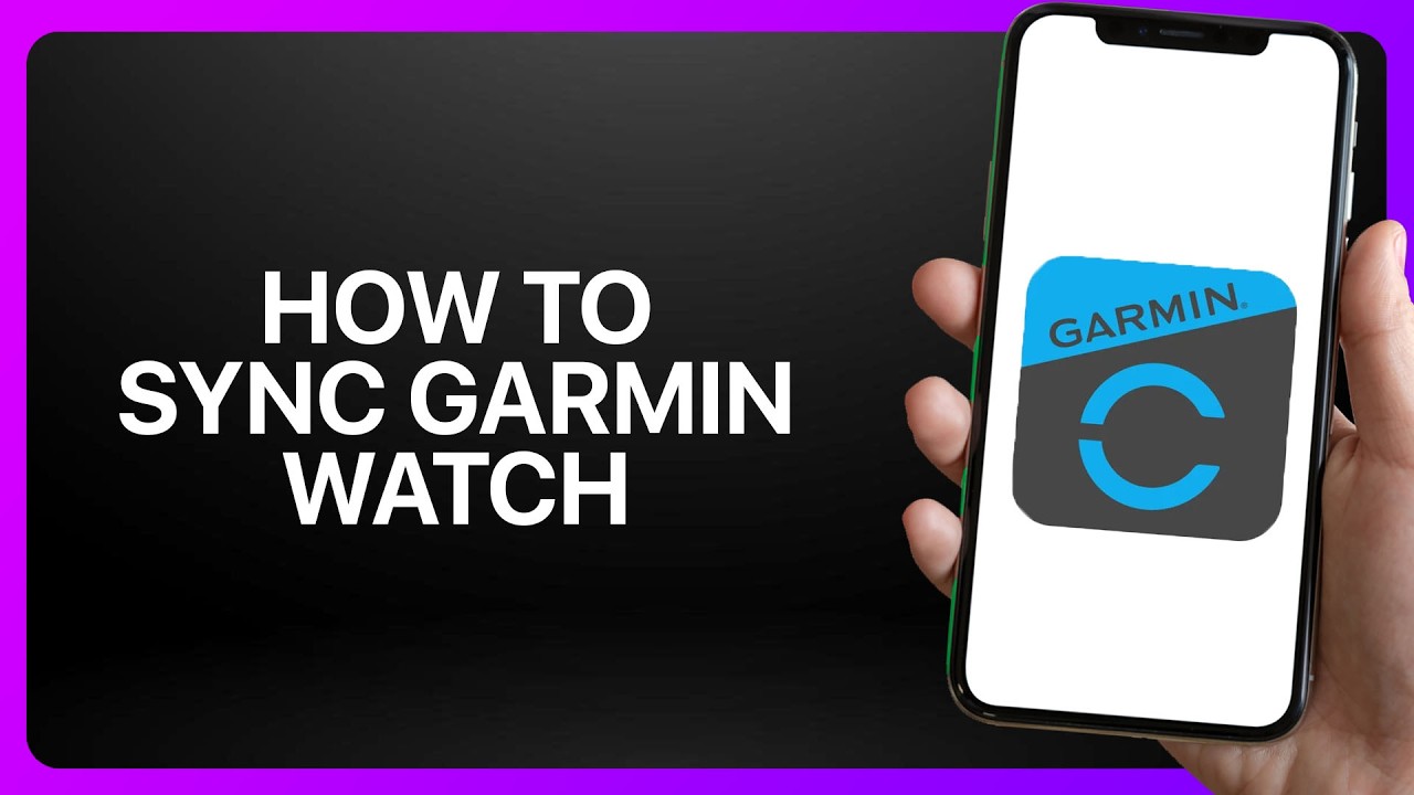 How To Sync Garmin Watch To Garmin Connect ! Tutorial - YouTube